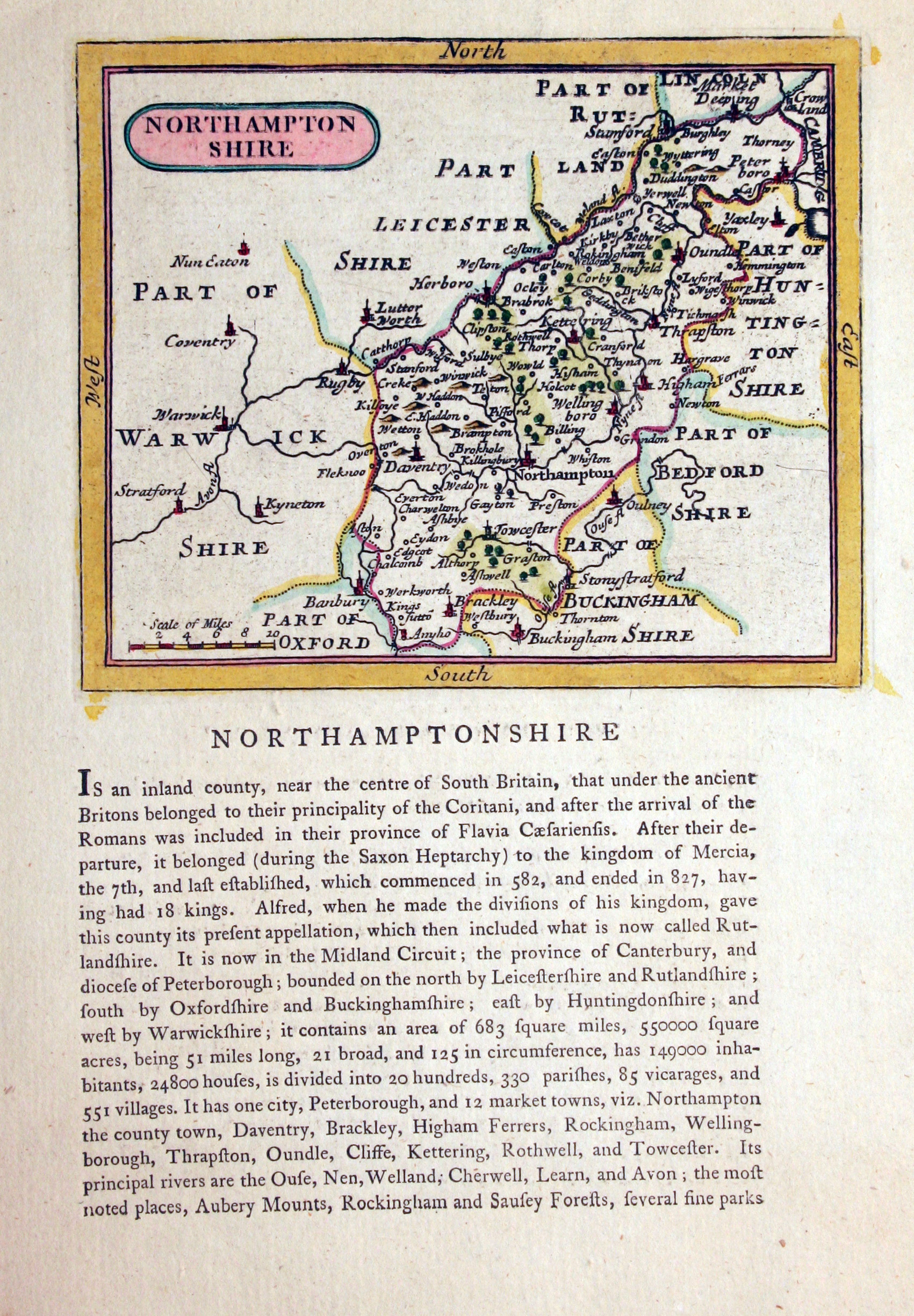 Antique Maps of Northamptonshire - Richard Nicholson