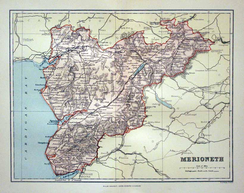 Antique Maps of Merionethshire, North Wales - Richard Nicholson
