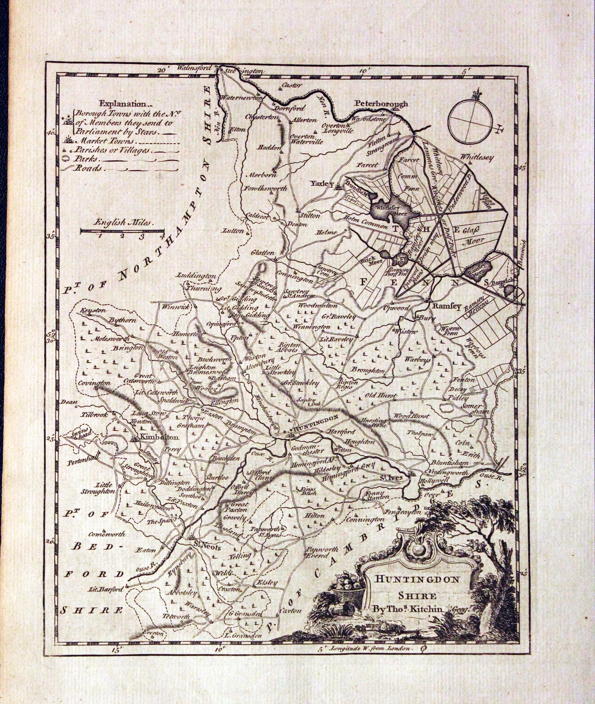 Antique Maps of Huntingdonshire - Richard Nicholson