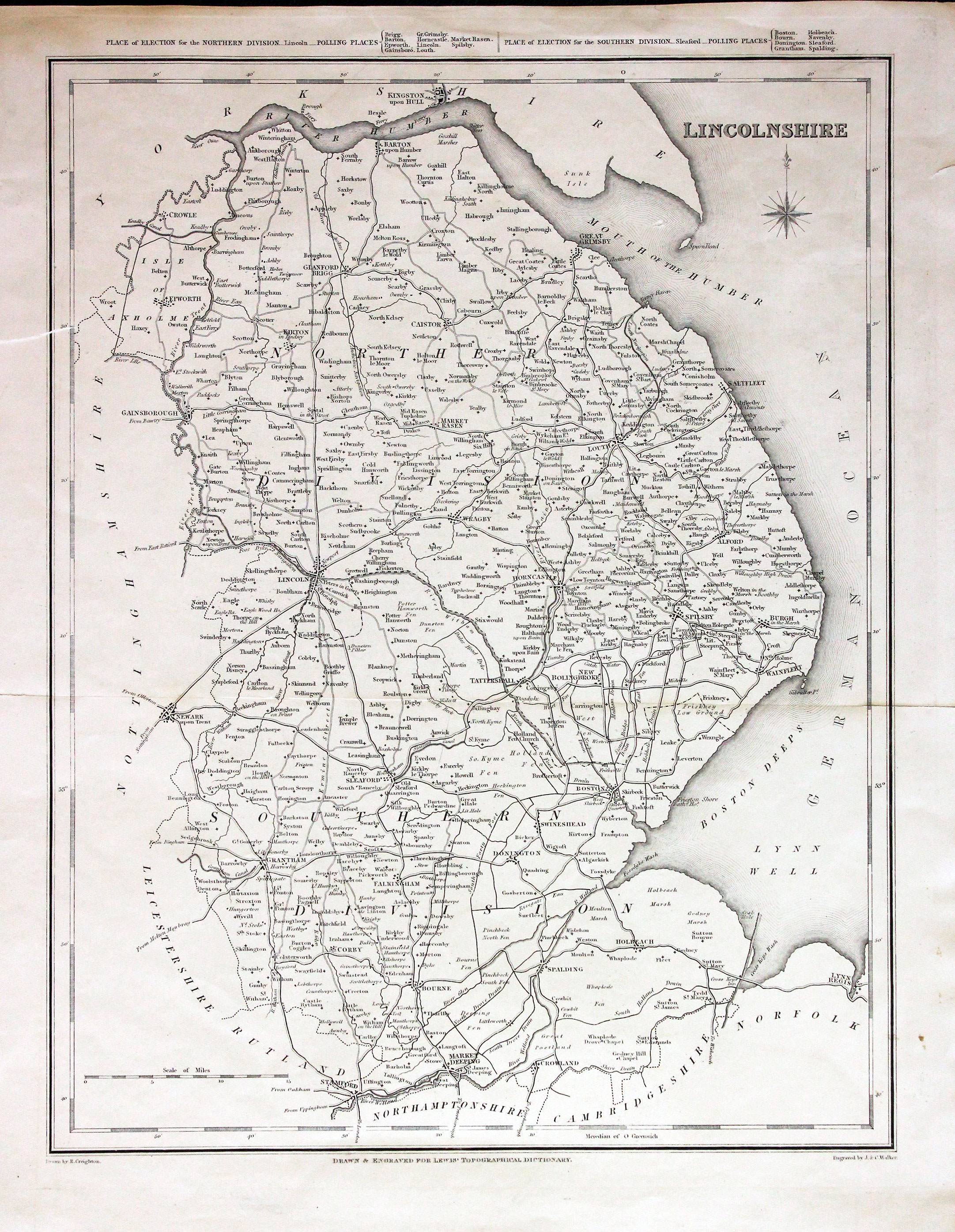 Antique Maps of Lincolnshire - Richard Nicholson