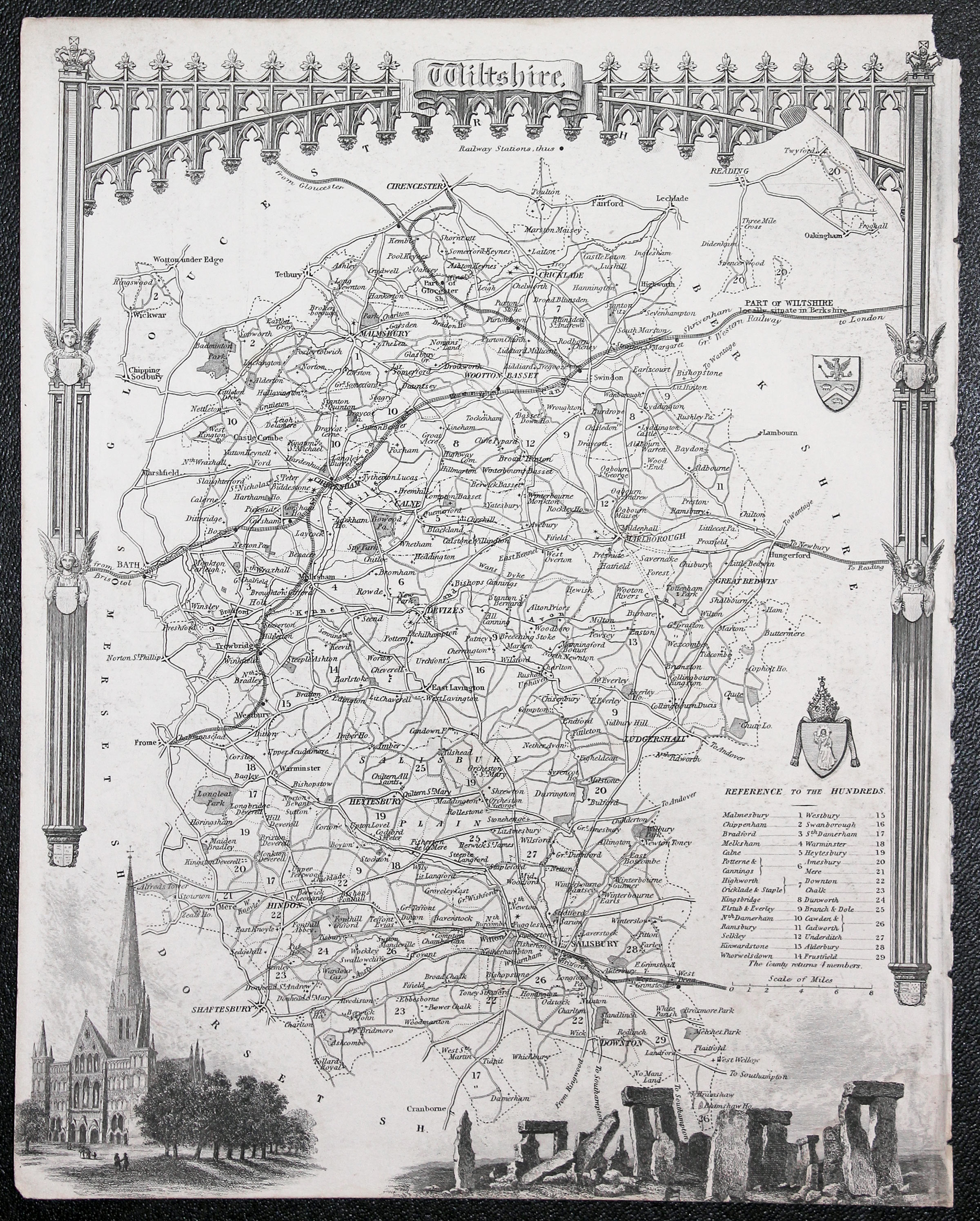 Antique Maps of Wiltshire, England - Richard Nicholson