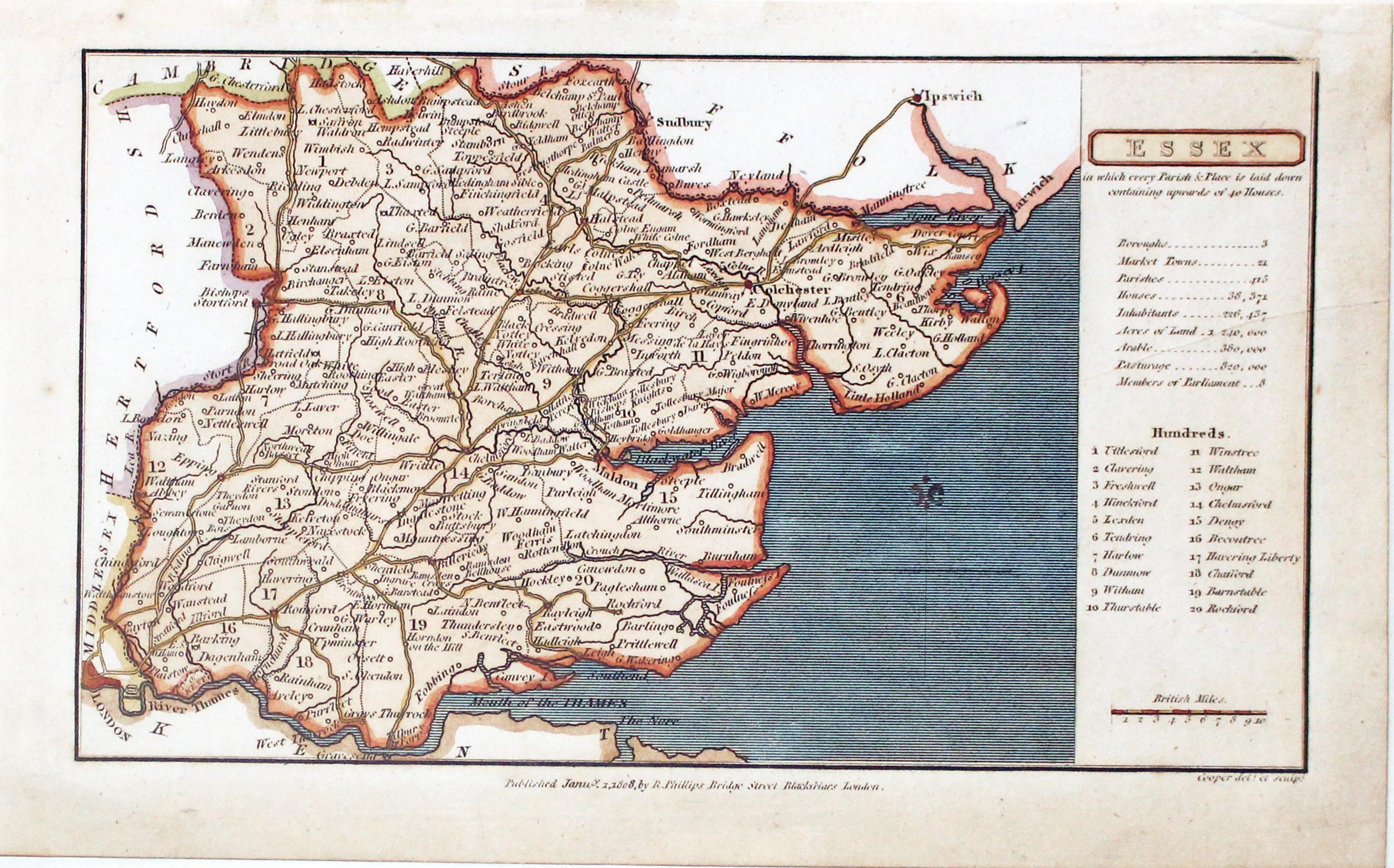 Antique Maps Of Essex England Richard Nicholson