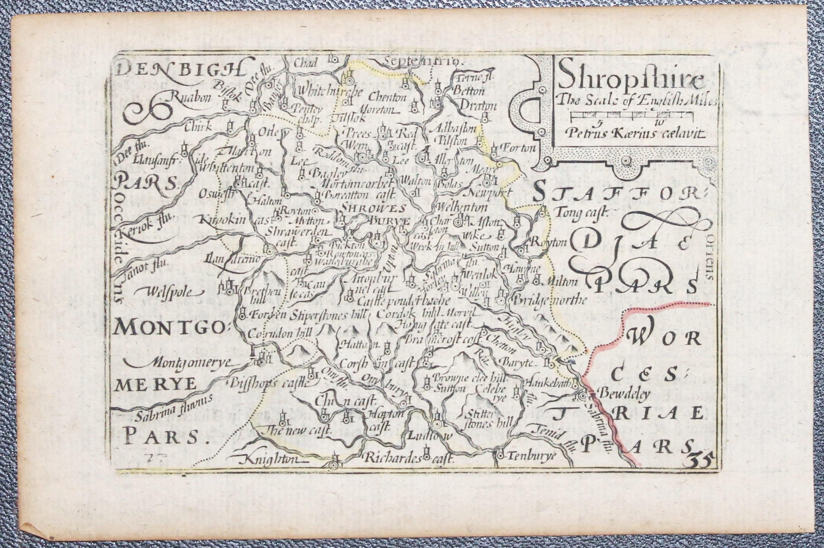 Antique Maps of Shropshire, England