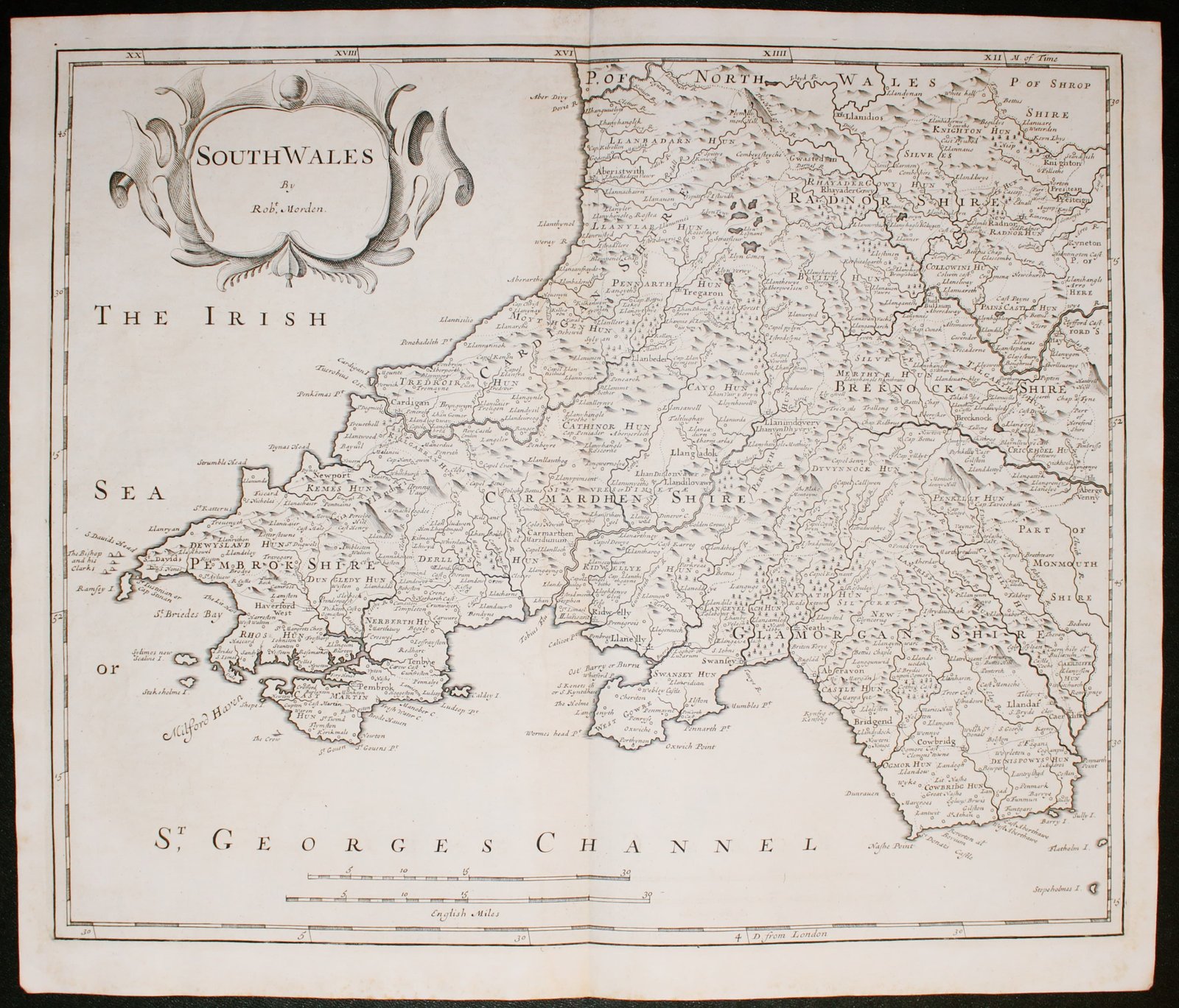 Antique Maps of South Wales - Richard Nicholson