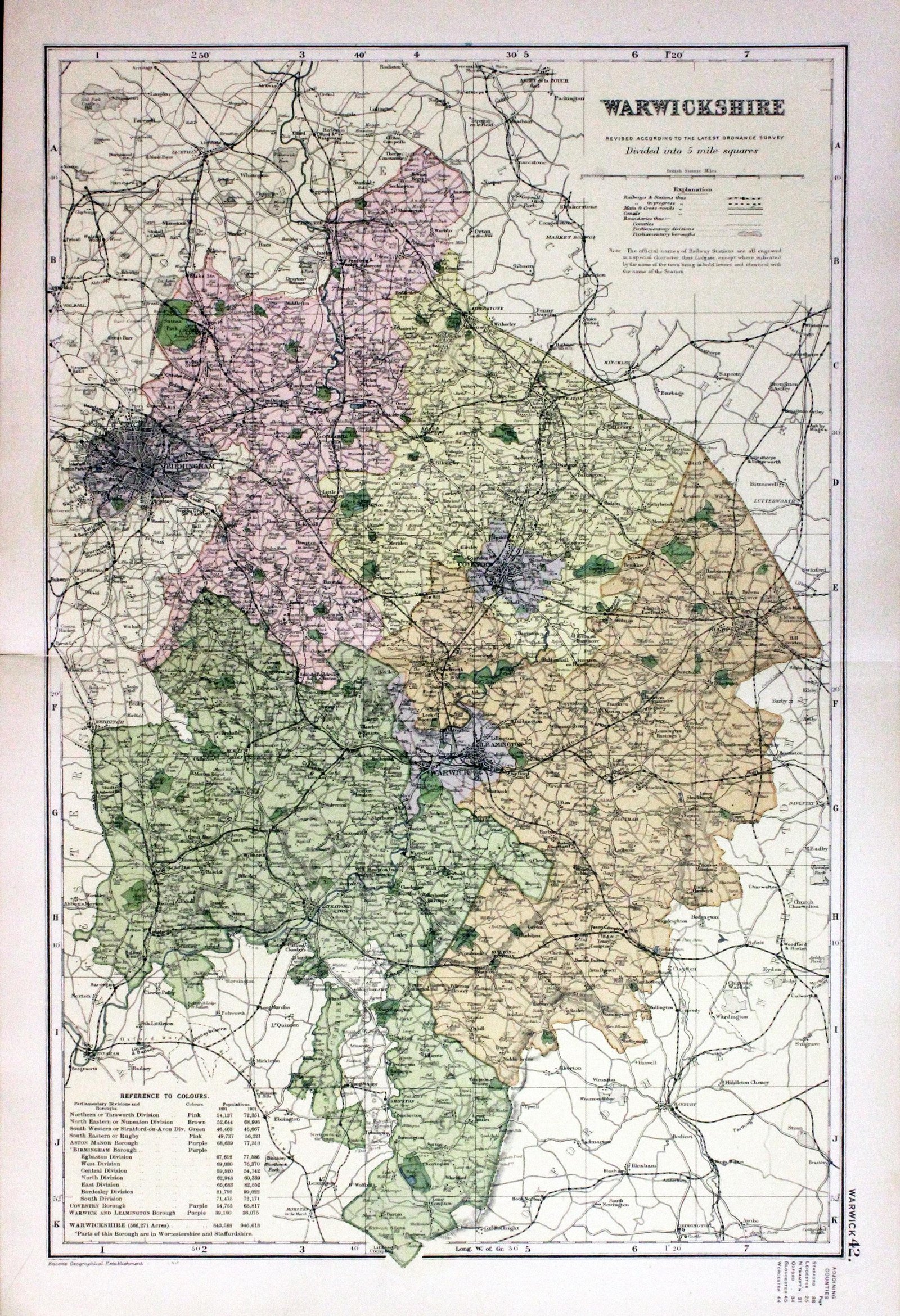 Antique Maps of Warwickshire - Richard Nicholson